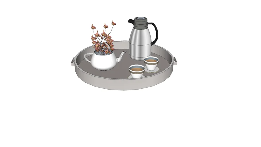 Tray with breakfast | 3D Warehouse