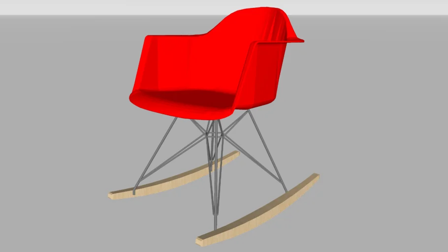 Eames Molded Plastic Chair w/Rocker Base from Smart Furniture | 3D ...