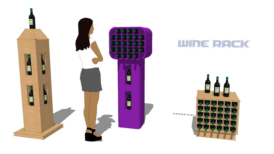 wine rack | 3D Warehouse