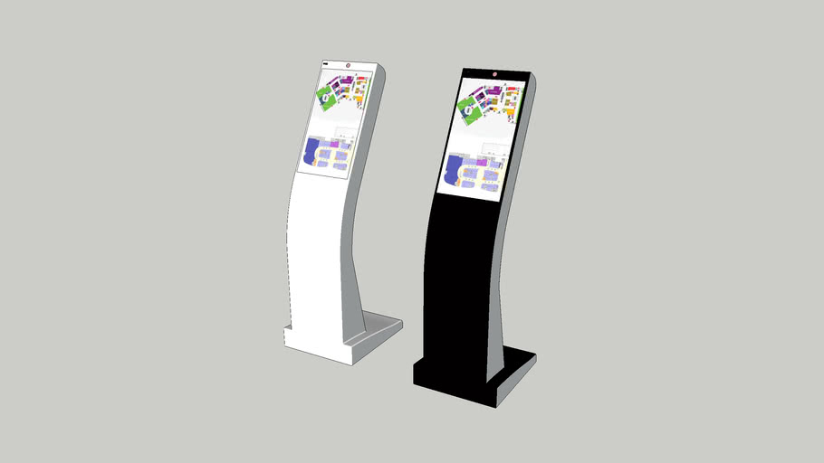info kiosk with 23 inch screen | 3D Warehouse