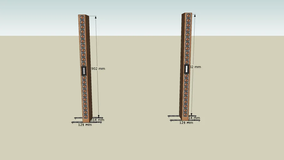 Super-slim Line Array Speaker | 3D Warehouse
