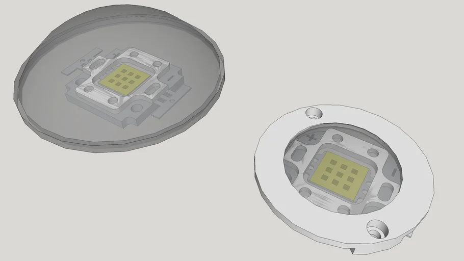 POWER LED 10W COM LENTE E SUPORTE | 3D Warehouse