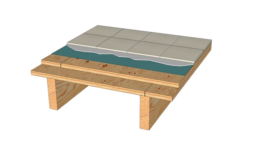 06.130.F150 Tile floor Adhered to wood substrate | 3D Warehouse