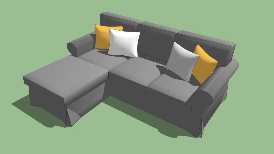 chaiselong cinza | 3D Warehouse