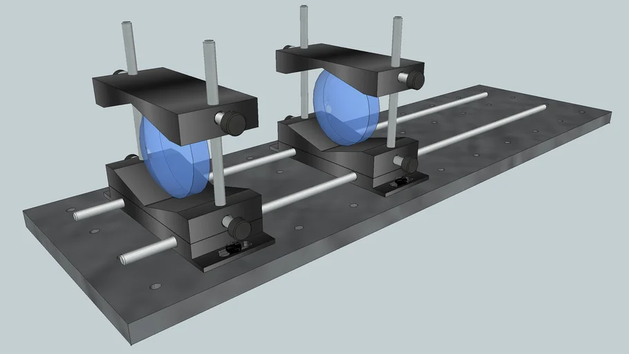 Simple Optical Bench with V-Blocks | 3D Warehouse