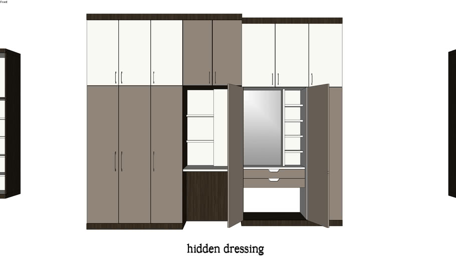 wardrobe with hidden dressing | 3D Warehouse