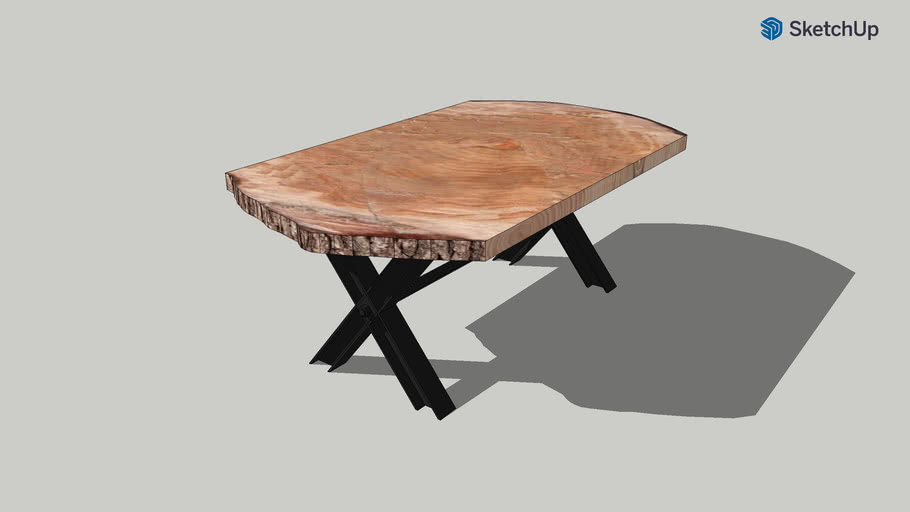Wood stump dining table | 3D Warehouse
