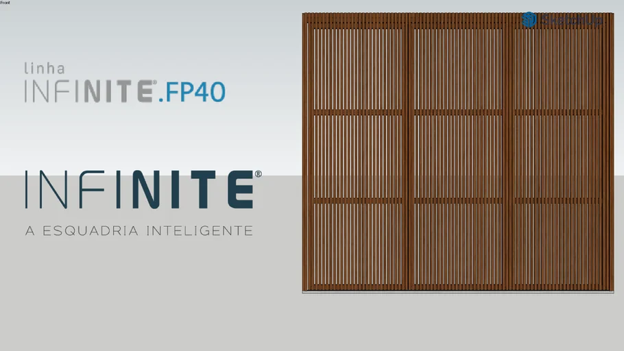 INFINITE.FP40 Portas com 3 folhas dobráveis estilo ripado - Fechada ...