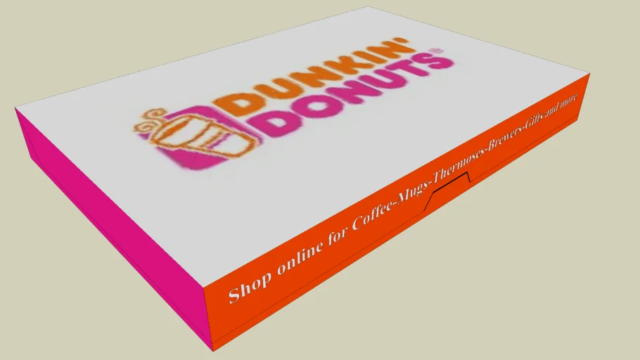Dunkin Donuts Box | 3D Warehouse