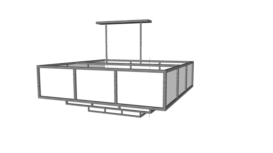 Hanging Light 1200 x1200mm | 3D Warehouse