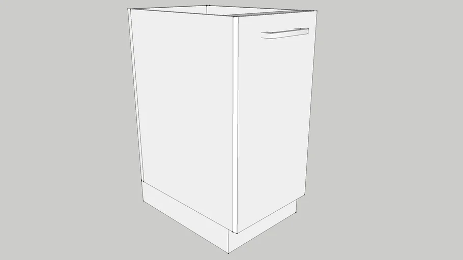 400 Base unit with 1 shutter and 1 removable shelf 400x560x720 CID ...