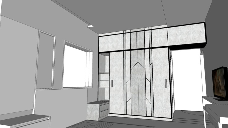 Indian Sliding Wardrobe | 3D Warehouse