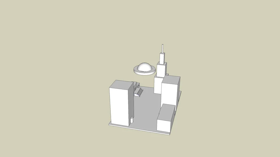 model town (with U.F.O. :) | 3D Warehouse