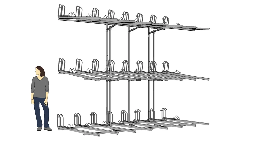 Rudy Rack - SF08 - 24 bike | 3D Warehouse