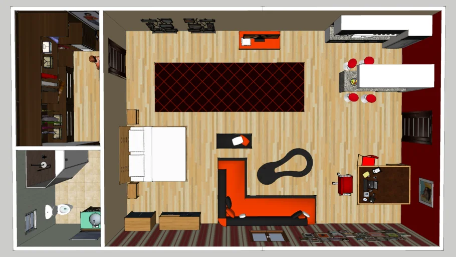 Studio apartment | 3D Warehouse