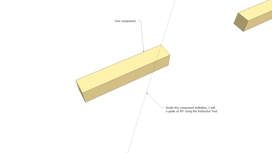Mitered end on matching components | 3D Warehouse