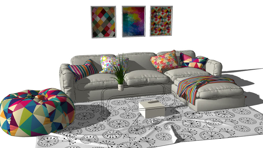 boho sofa by farahisya | 3D Warehouse