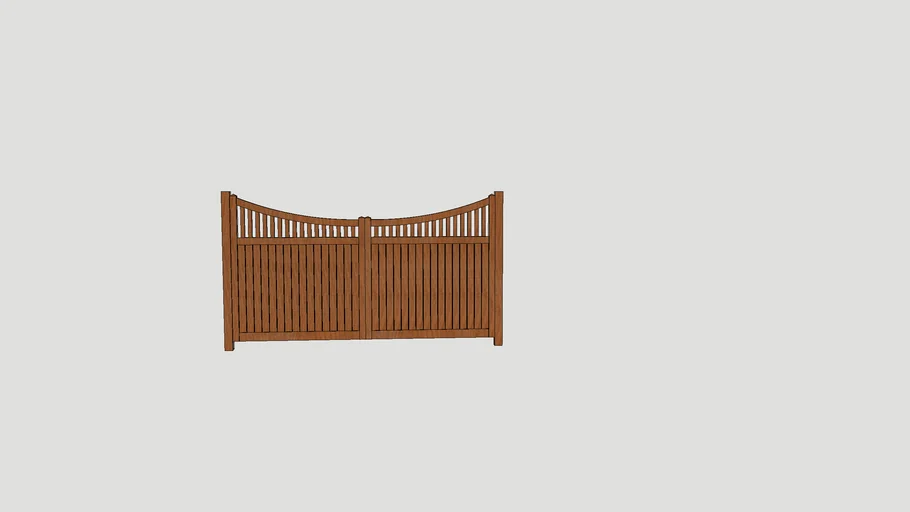 Double Timber Gates | 3D Warehouse