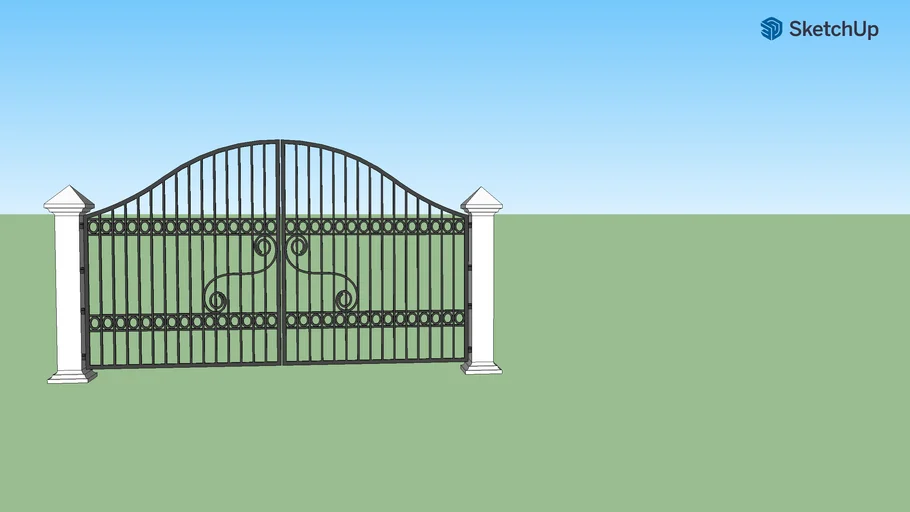 garden_fence_gate_06 | 3D Warehouse