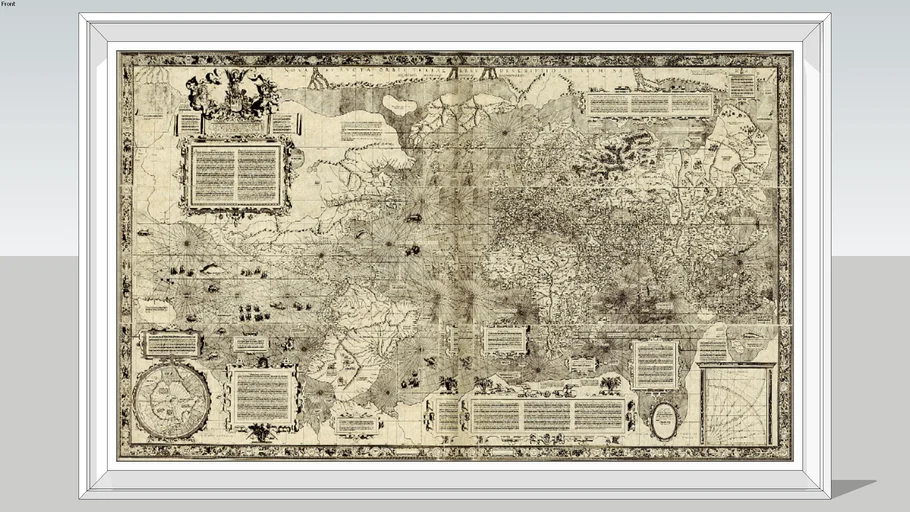 Old Map of the World | 3D Warehouse