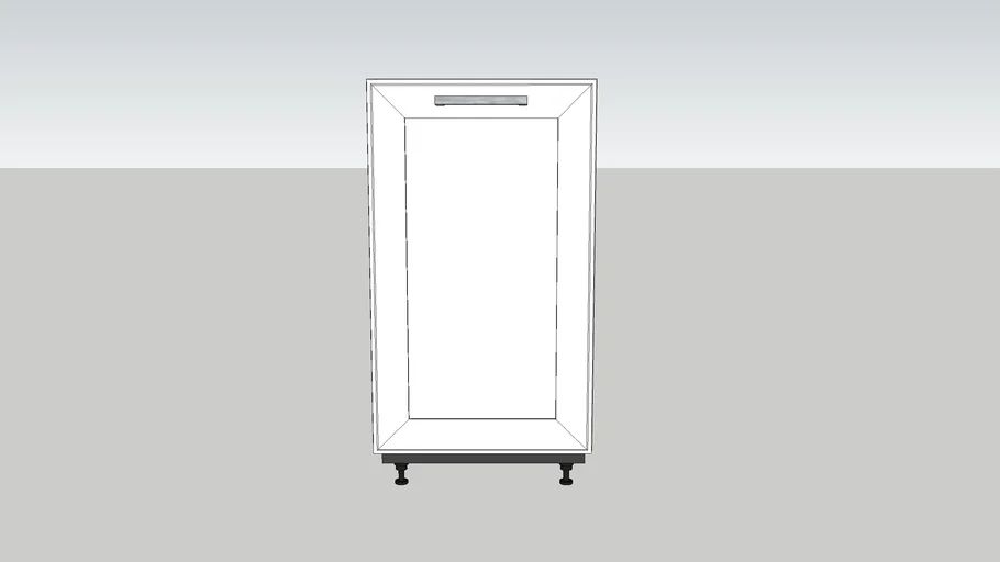 Waste Bin Base - 1 Drawer & 2 Bin | 3D Warehouse