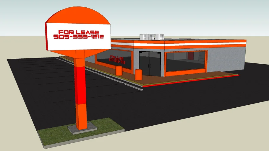 AutoZone Building For Lease | 3D Warehouse