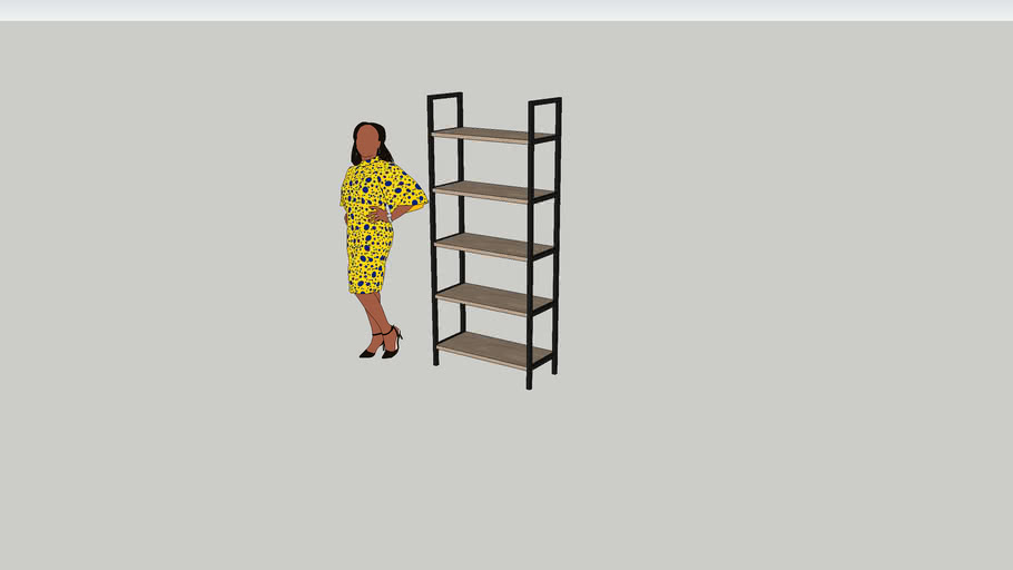 Target - 72' 5 Shelf Loring Ladder Bookshelf - Project 62 | 3D Warehouse