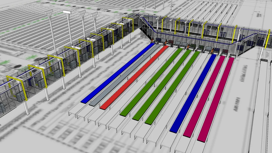 OVER HEAD CONVEYOR SYSTEM | 3D Warehouse