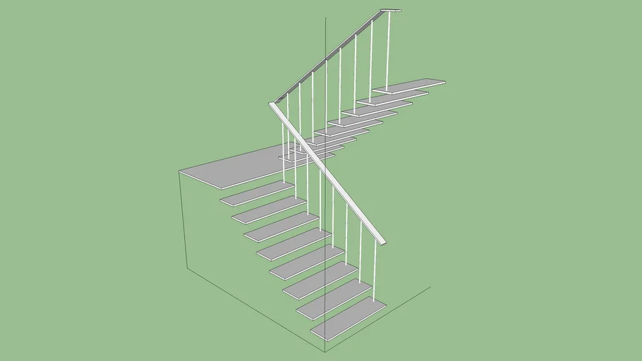 Standard Stair for house high 3 metres | 3D Warehouse