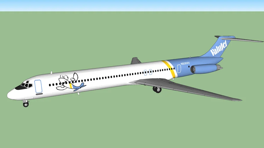 ValuJet Airlines DC-9-83 (MD-83) (1996) | 3D Warehouse
