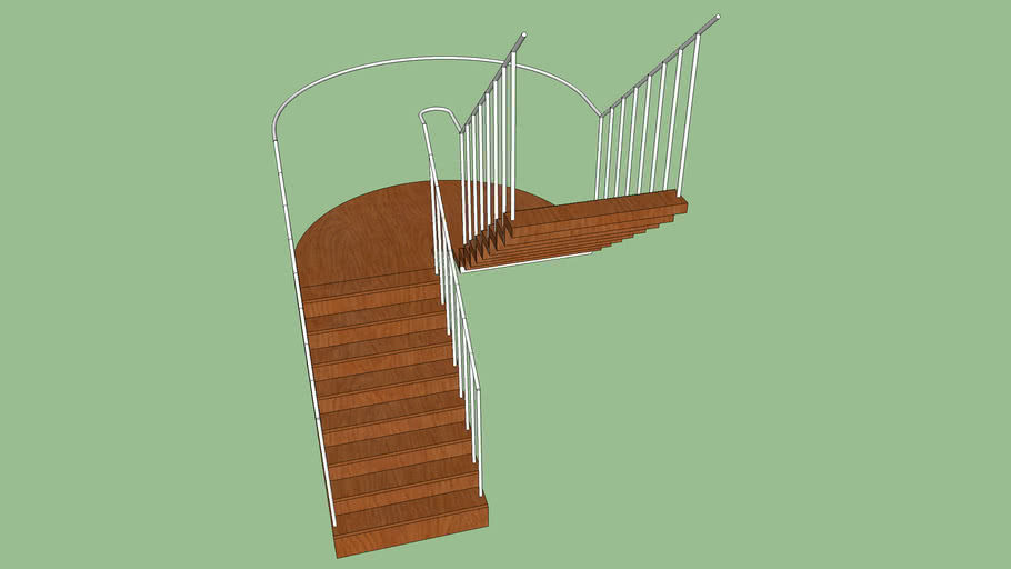u-shaped staircase | 3D Warehouse