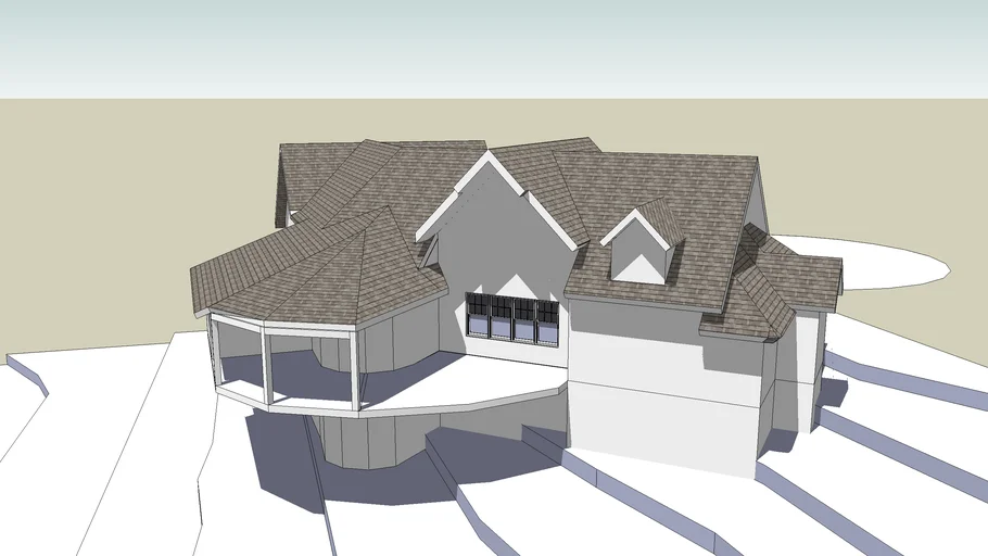 Timber Frame with Grade | 3D Warehouse