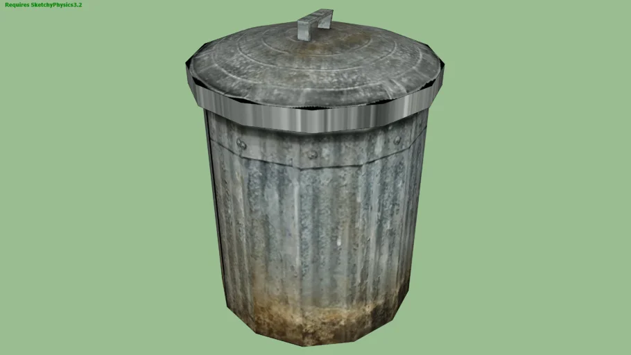 metal trash can | 3D Warehouse