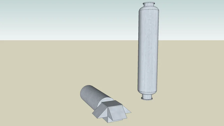 Large Engine Air Filter Intake and Exhaust Silencer | 3D Warehouse