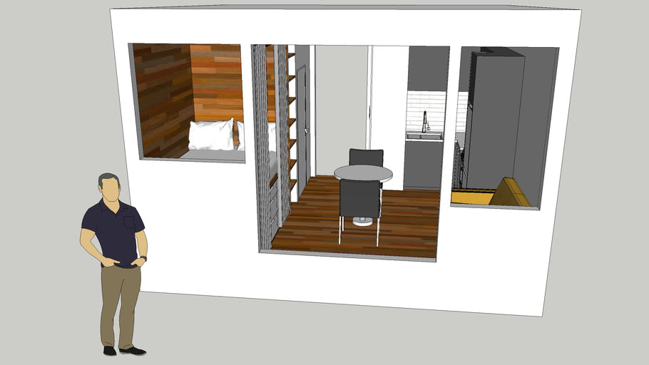 195 square foot studio | 3D Warehouse