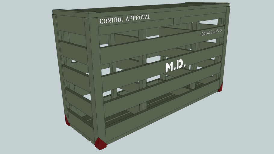 Medical Lantern Crate circa WWII | 3D Warehouse