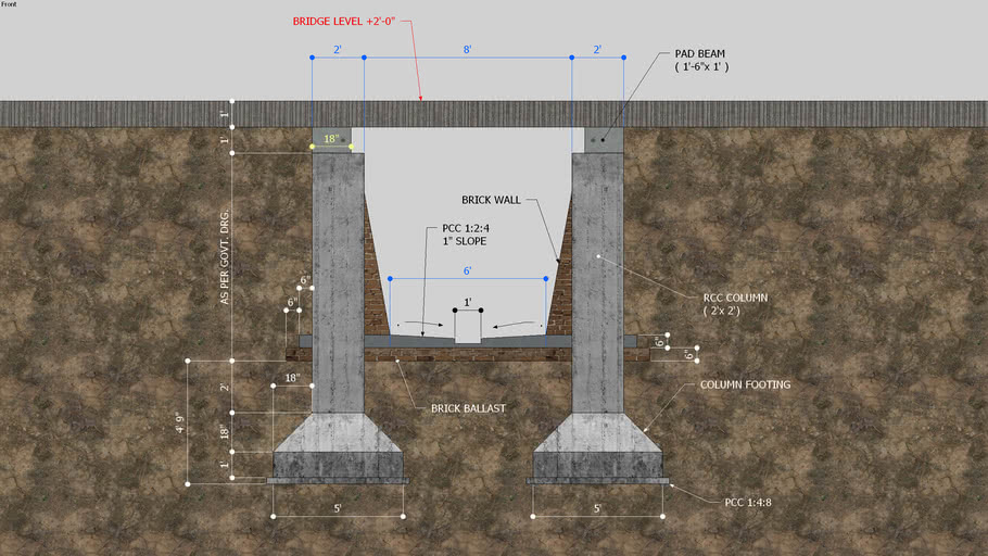 RCC Bridge Elevation A | 3D Warehouse