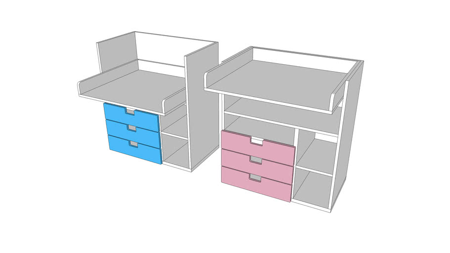 IKEA STUVA Bed Desk | 3D Warehouse