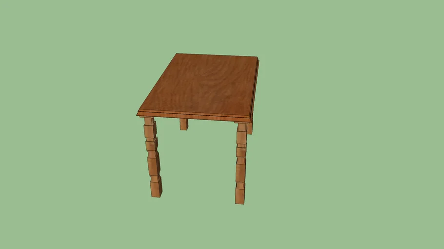 Wooden table | 3D Warehouse