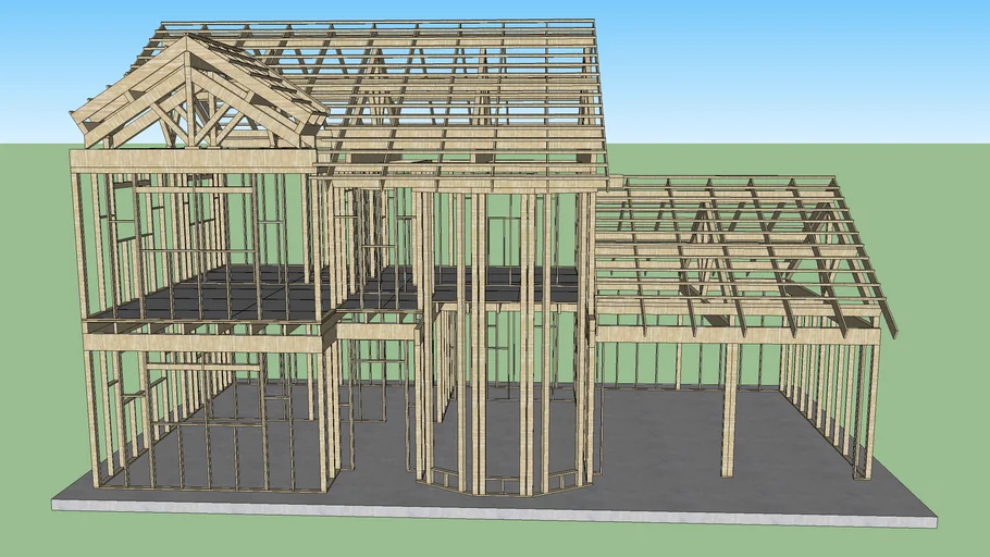 Estrutura em Wood Frame | 3D Warehouse