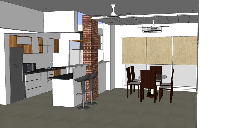 kitchen and dining area | 3D Warehouse