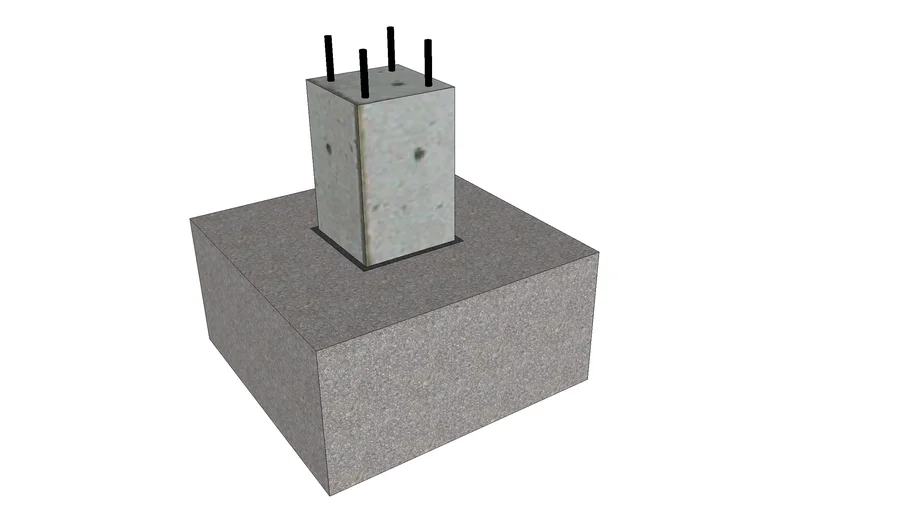 Foundation column connection Pocket cast | 3D Warehouse