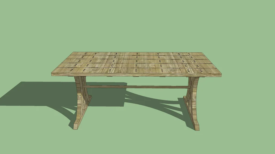 Ancient Wooden Table | 3D Warehouse