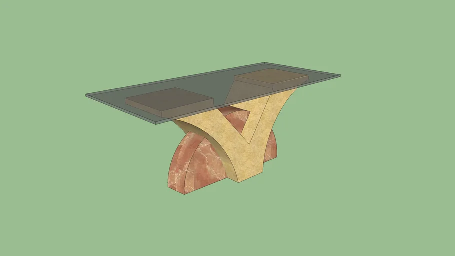 small glass table | 3D Warehouse