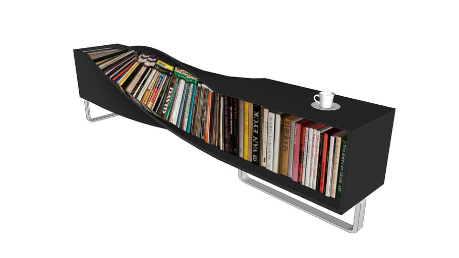 modern twisted bookshelf | 3D Warehouse