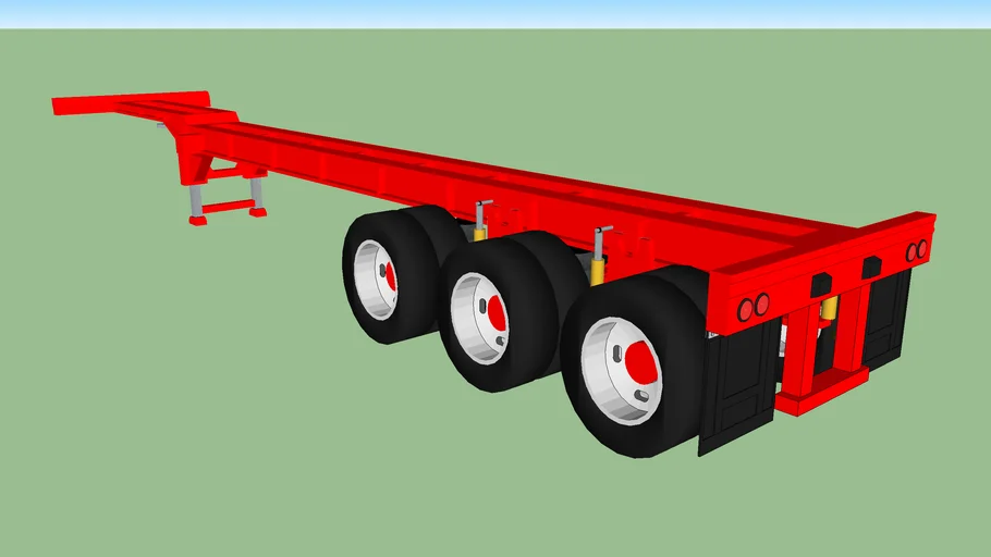 40' SHIPPING CONTAINER CHASSIS | 3D Warehouse