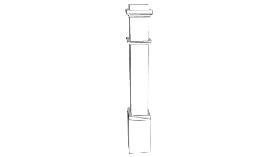 Box Newel Post simple | 3D Warehouse