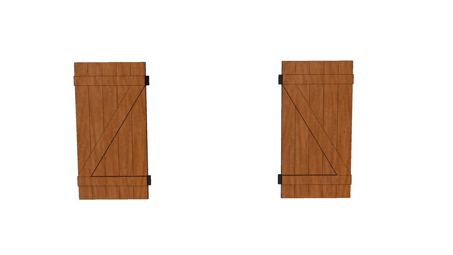 Rustic window shutters | 3D Warehouse