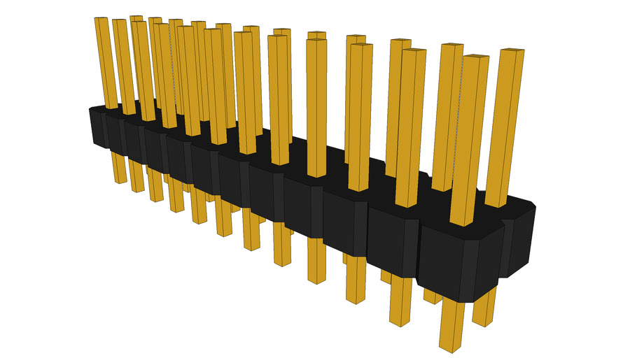 2 X 12 Pin Header 2.54 Pitch | 3D Warehouse