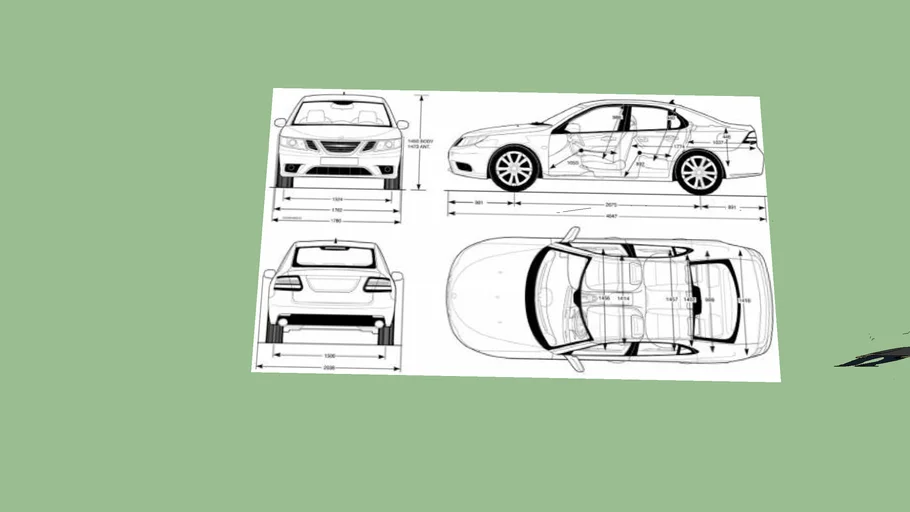 saab blueprint | 3D Warehouse